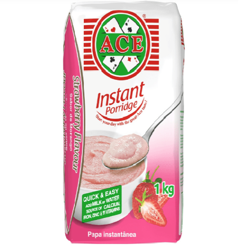 Ace Instant Porridge - Strawberry 1kg - 1 Pack — WELKOM USA