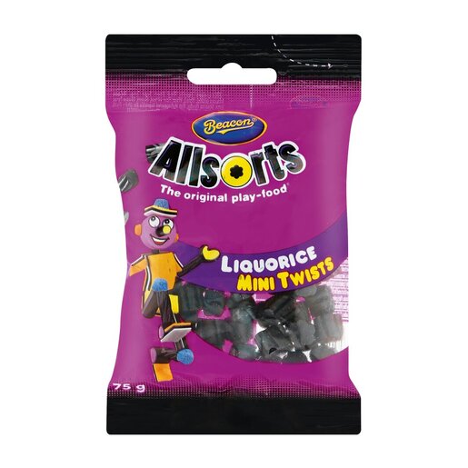 Beacon Liquorice Allsorts Twists 75g — WELKOM USA