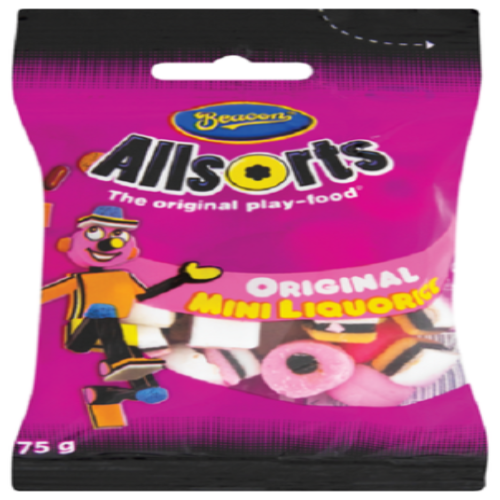 Beacon Mini Liquorice Allsorts, 75g Bag — WELKOM USA