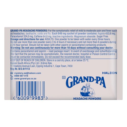 Grand-pa Headache Powders 5g sachet — WELKOM USA