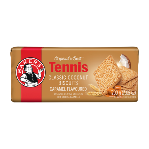 Bakers Tennis Caramel Flavoured Classic Coconut Biscuits 200g — WELKOM USA